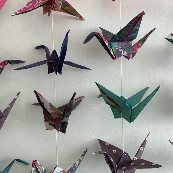 Accents | String Of Origami Cranes 5 Strings Of 11 Cranes | Poshmark